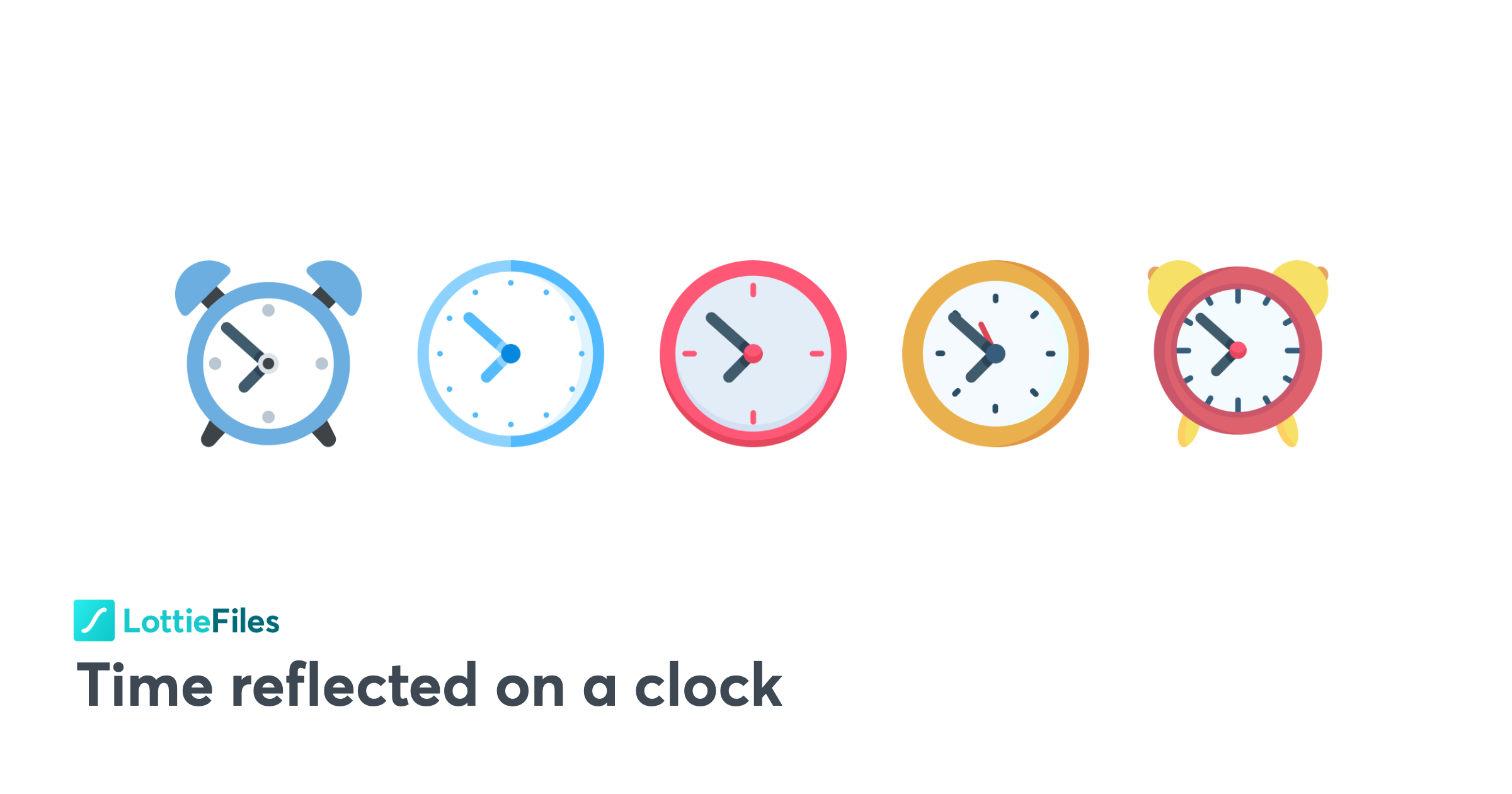Time reflected on a clock - LottieFiles